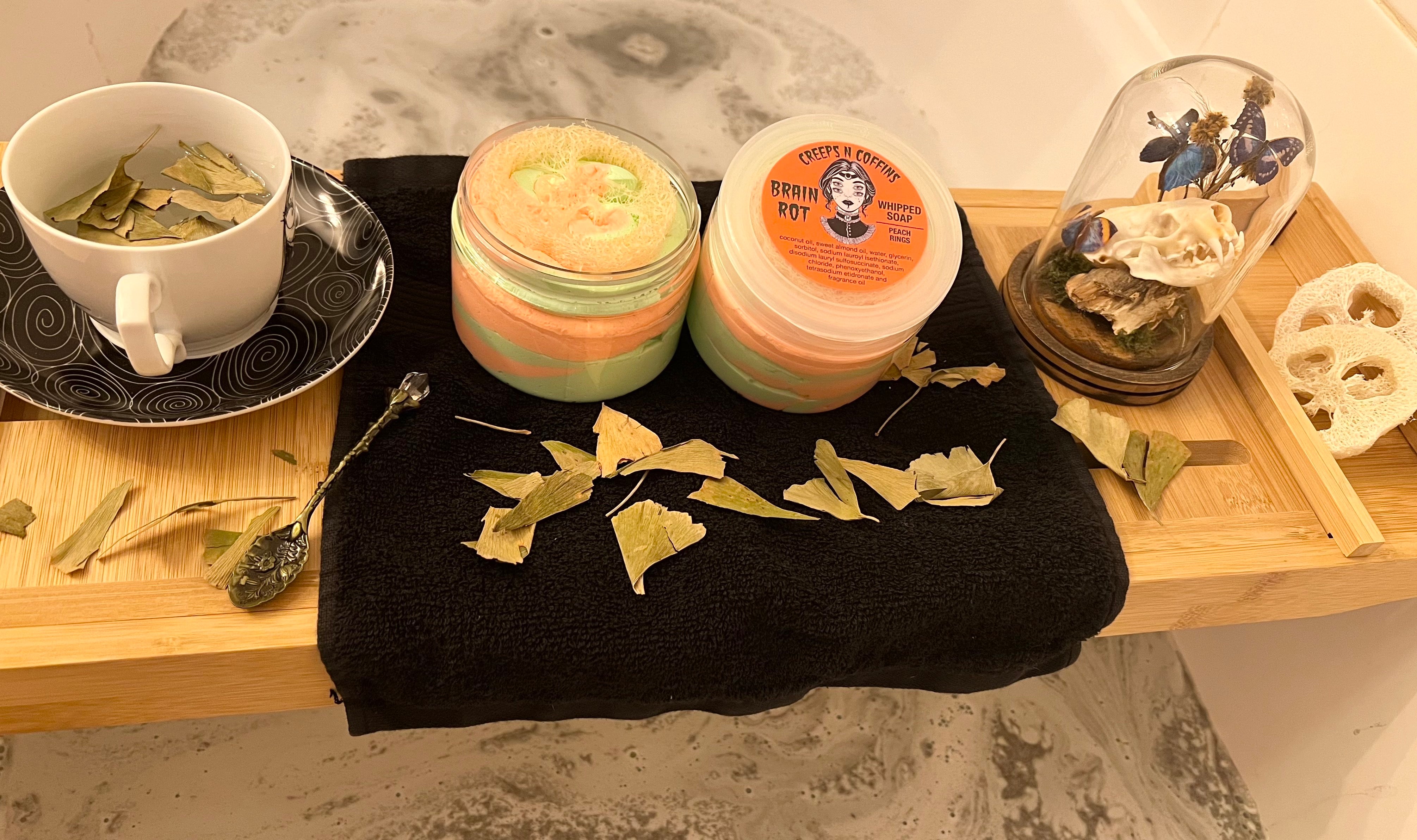 Brain Rot (Peach Rings) Whipped Soap – Creeps N Coffins